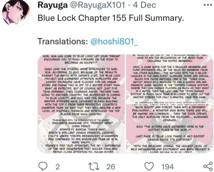 Blue Lock Chapter 155: Release date, Spoilers & Leaks - Omnitos